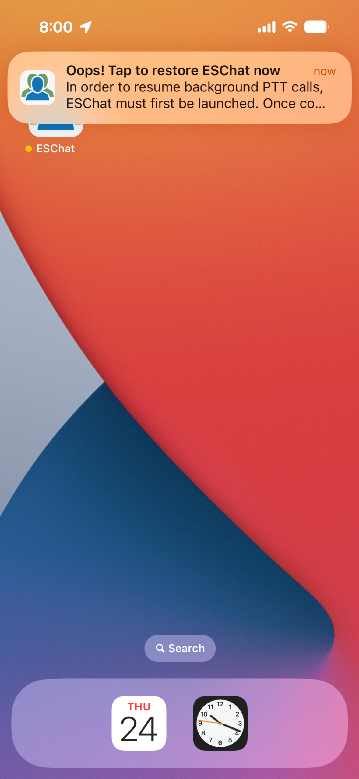 iOS PTT System Interface – ESChat