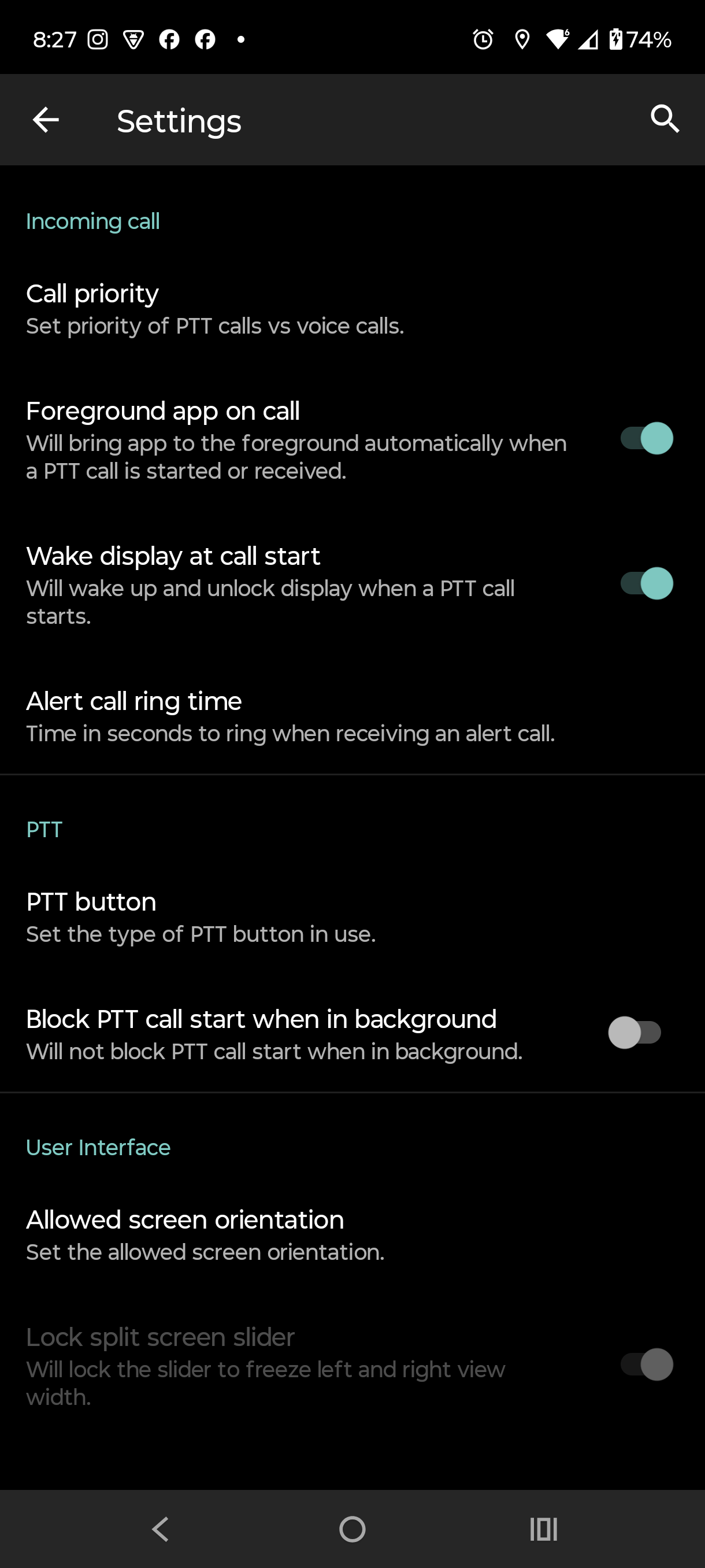 Answer a PTT Call from an Android Lockscreen – ESChat