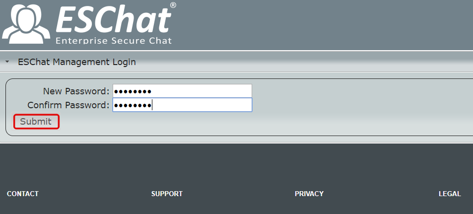 Log in to Admin Portal via Email Link – ESChat