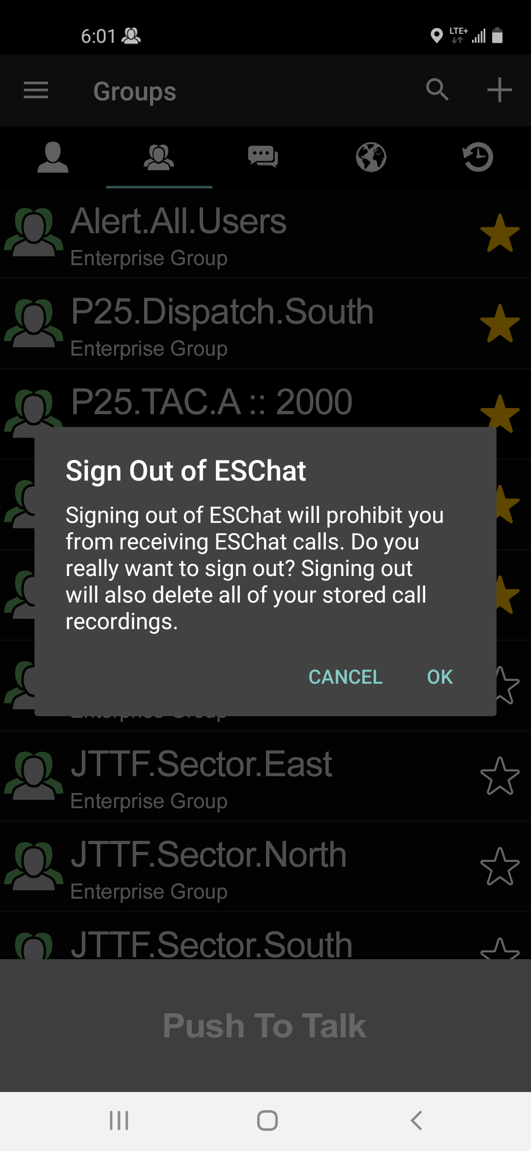 Sign Out of ESChat – ESChat